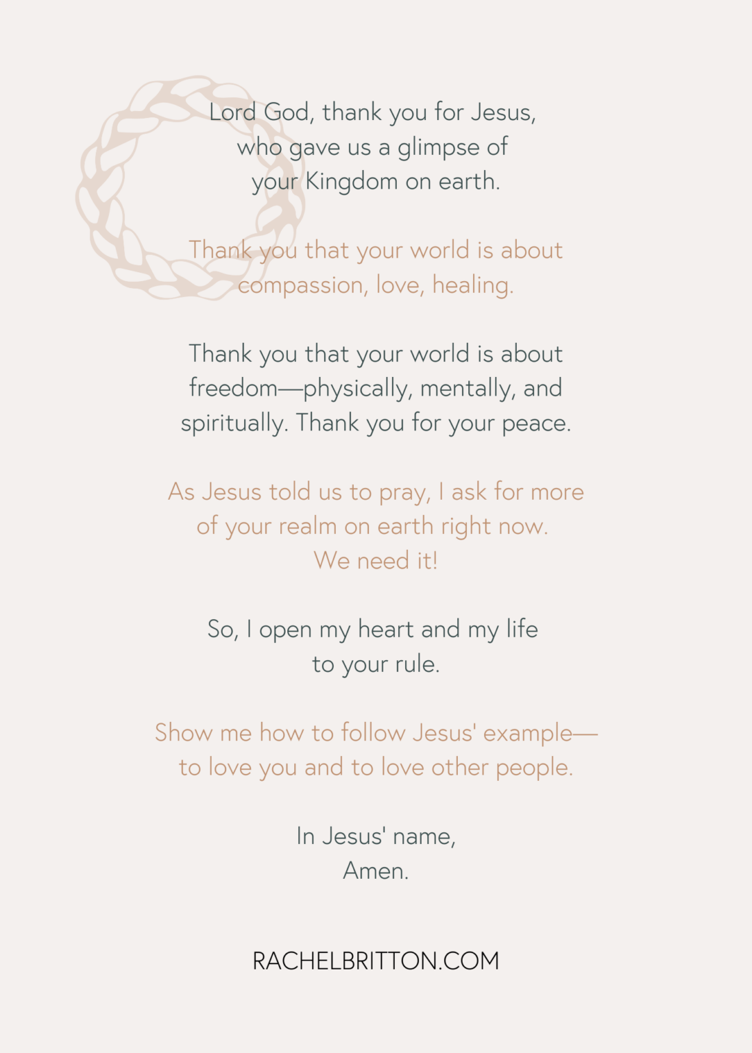 How To Pray For A Better World - Rachel Britton