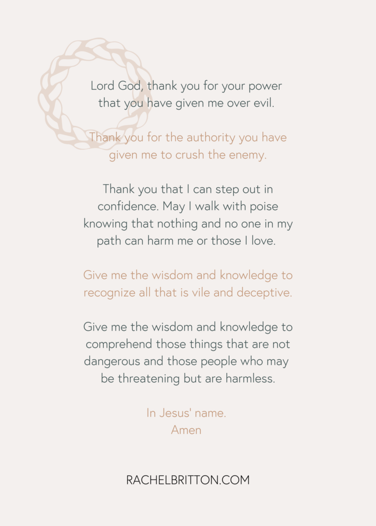 A Prayer To Use Your God-Given Authority - Rachel Britton