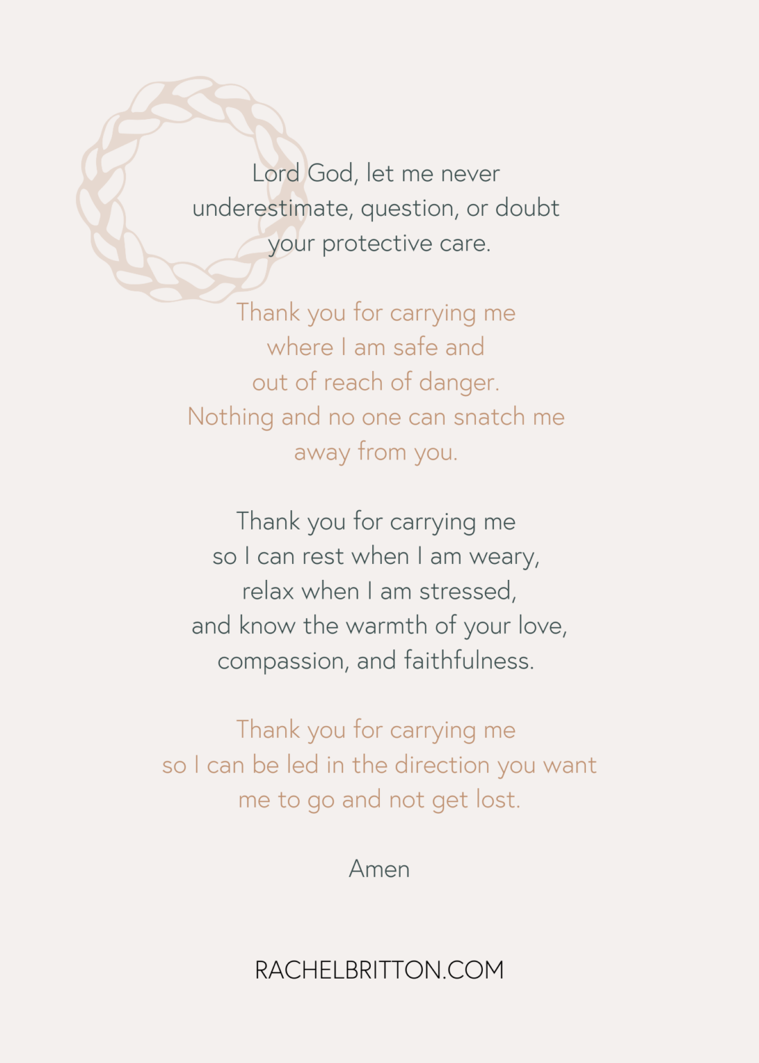 A Prayer To Know God's Lasting Protection - Rachel Britton