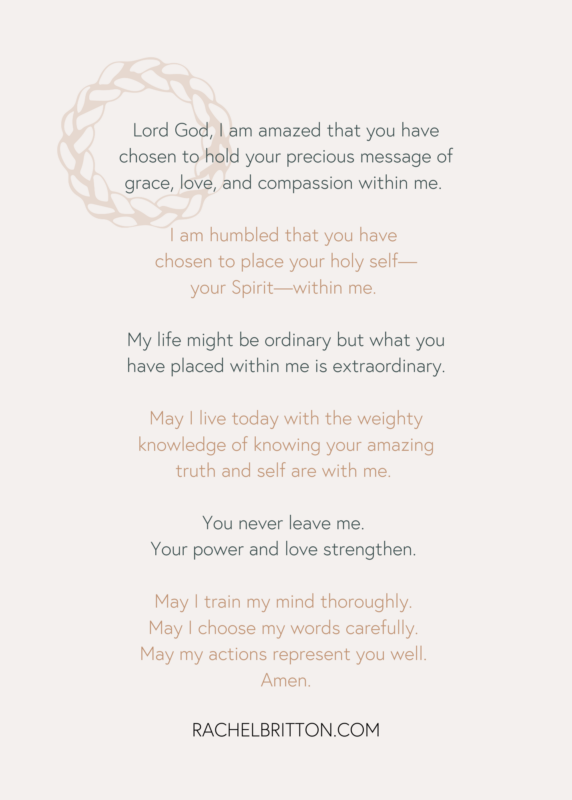 A Prayer To Know You Are Extraordinary - Rachel Britton